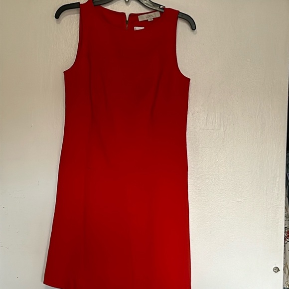 LOFT | Dresses | Loft Red Dress Size 4 Nwt | Poshmark